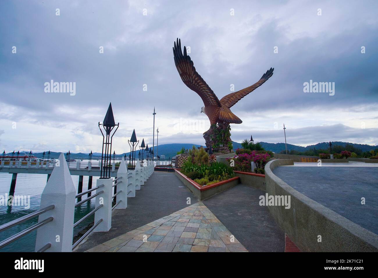 LANGKAWI, MALAYSIA - 15 JUNE 2017 - Beautiful sunset at Eagle Square ...