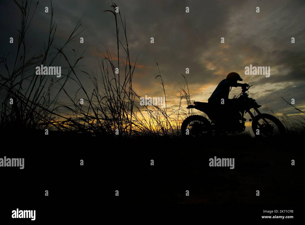 Harley man sunset hi-res stock photography and images - Alamy