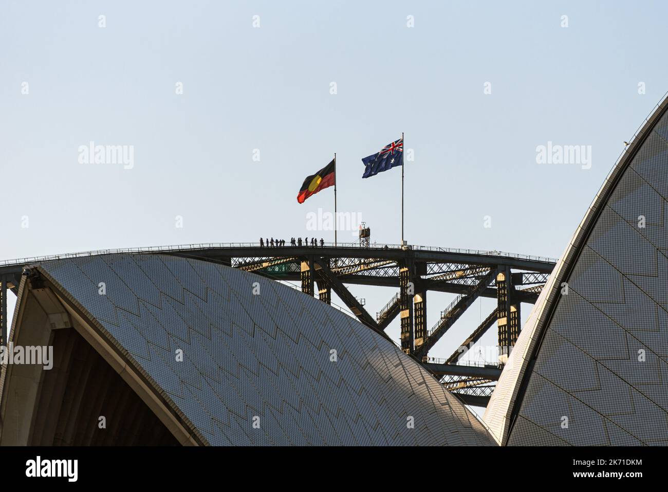 People doing the Sydney Harbour Bridge Walk in Australia with the ...