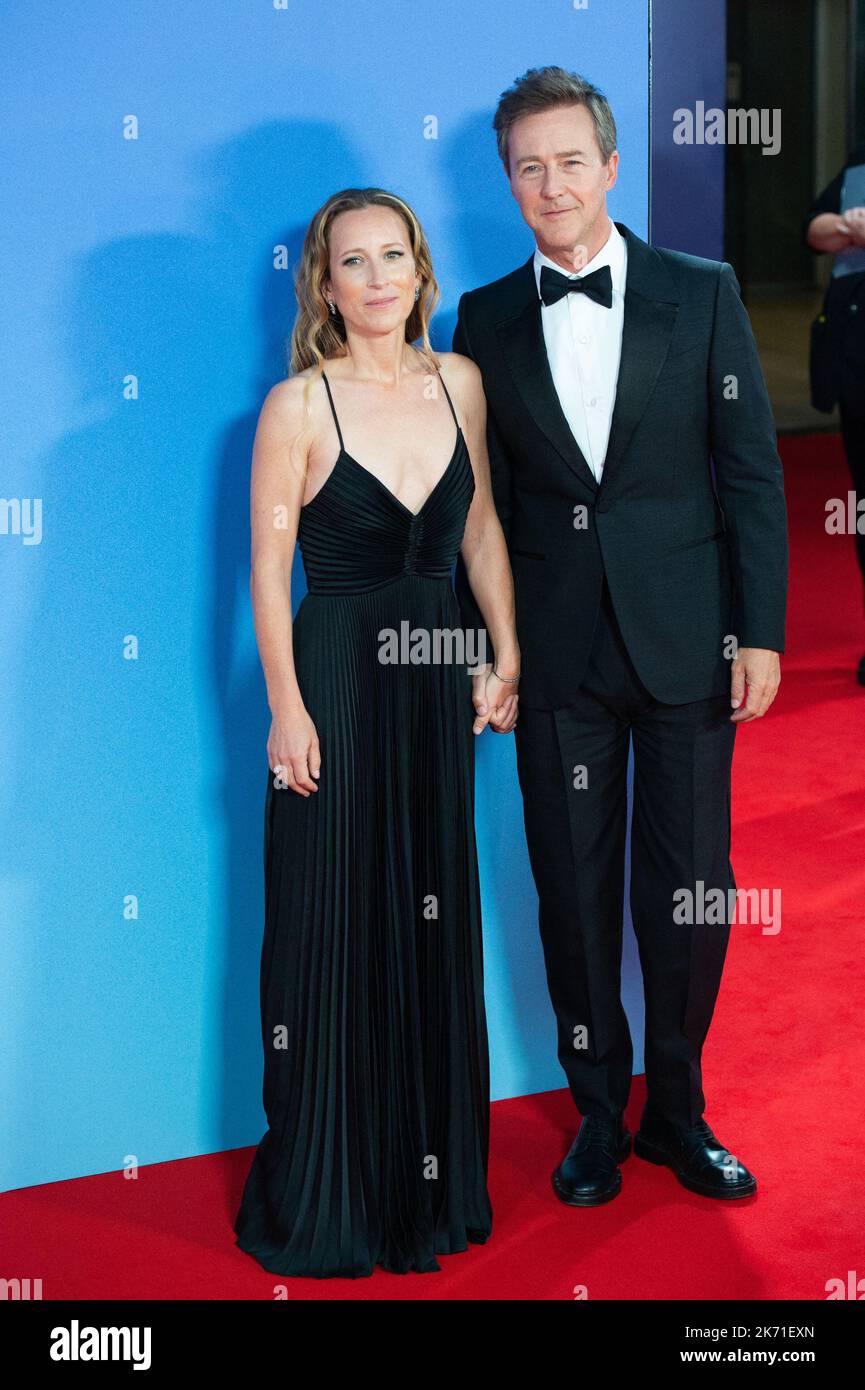 Edward Norton and Shauna Robertson attending the Glass Onion: A Knives ...