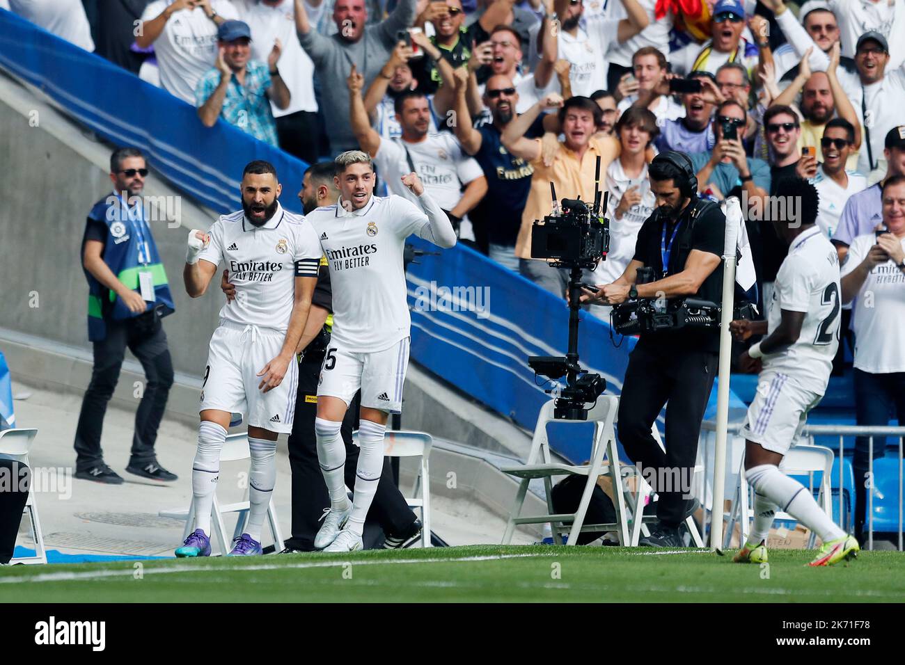 Madrid, Spain. Credit: D. 16th Oct, 2022. Karim Benzema, Federico ...