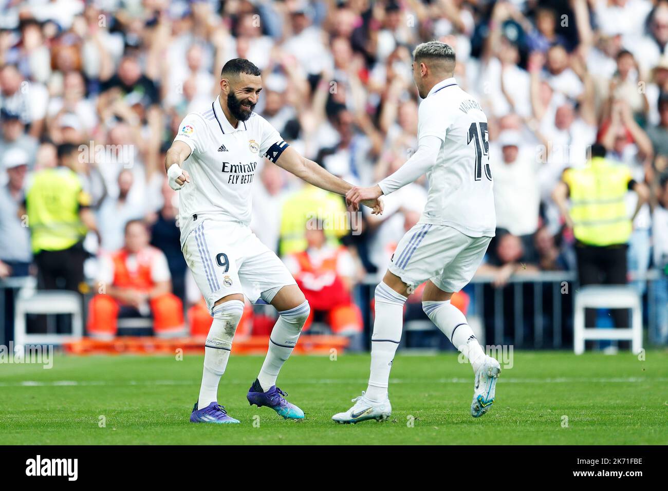Madrid, Spain. Credit: D. 16th Oct, 2022. Karim Benzema, Federico ...
