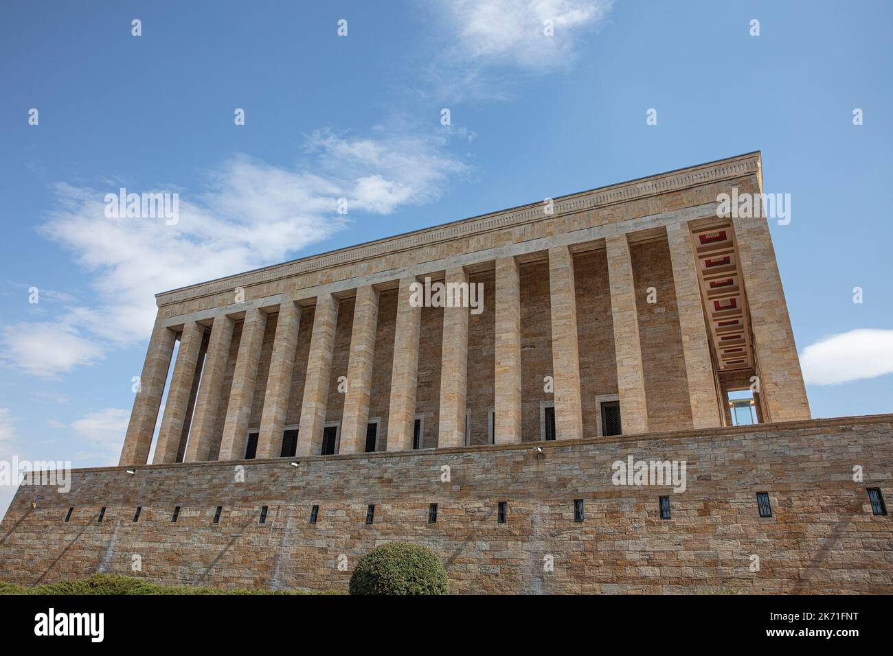 ANITKABIR view with beautiful blue sky. Anitkabir is the Mausoleum of ...