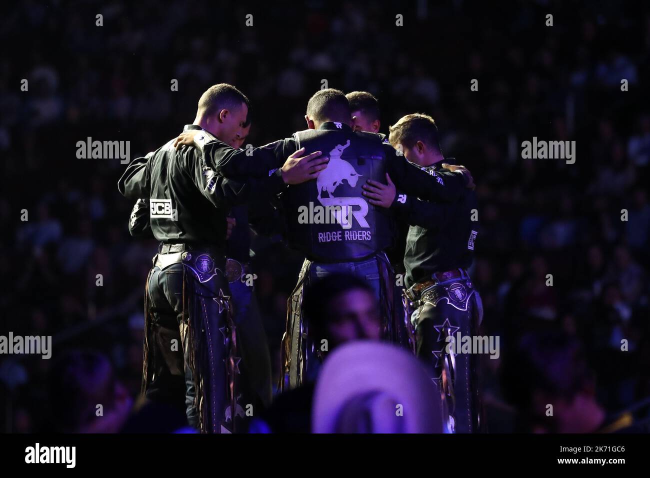 GLENDALE, AZ - OCTOBER 15: The Arizona Rider Riders kick off the PBR ...
