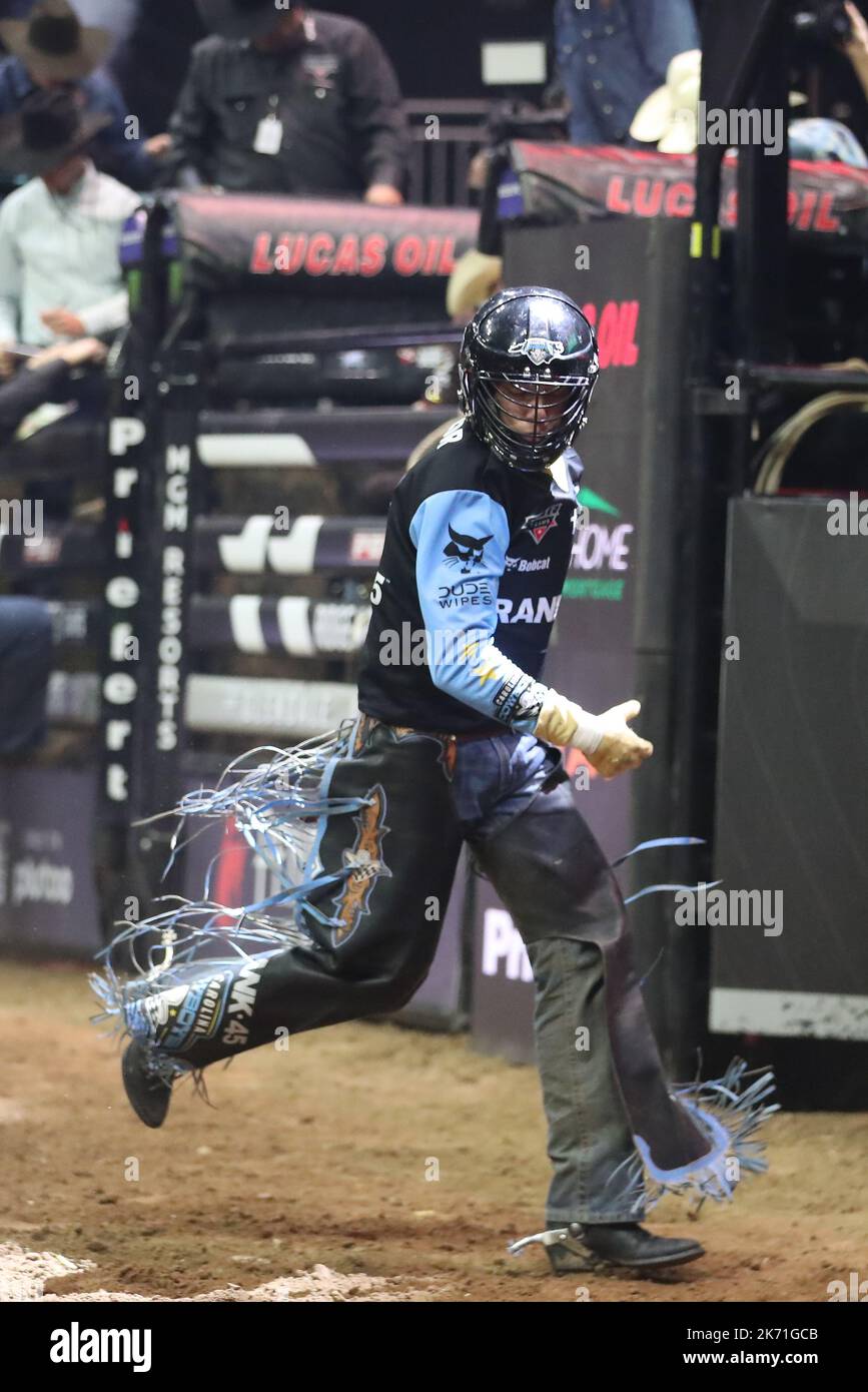GLENDALE, AZ - OCTOBER 15: Rider Mason Taylor of the Carolina Cowboys ...
