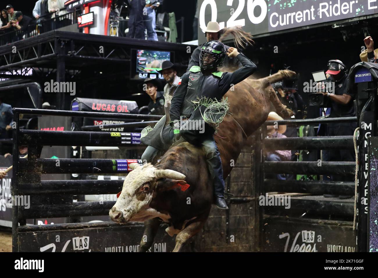 GLENDALE, AZ - OCTOBER 15: Rider Ezekiel Mitchell of the Austin ...