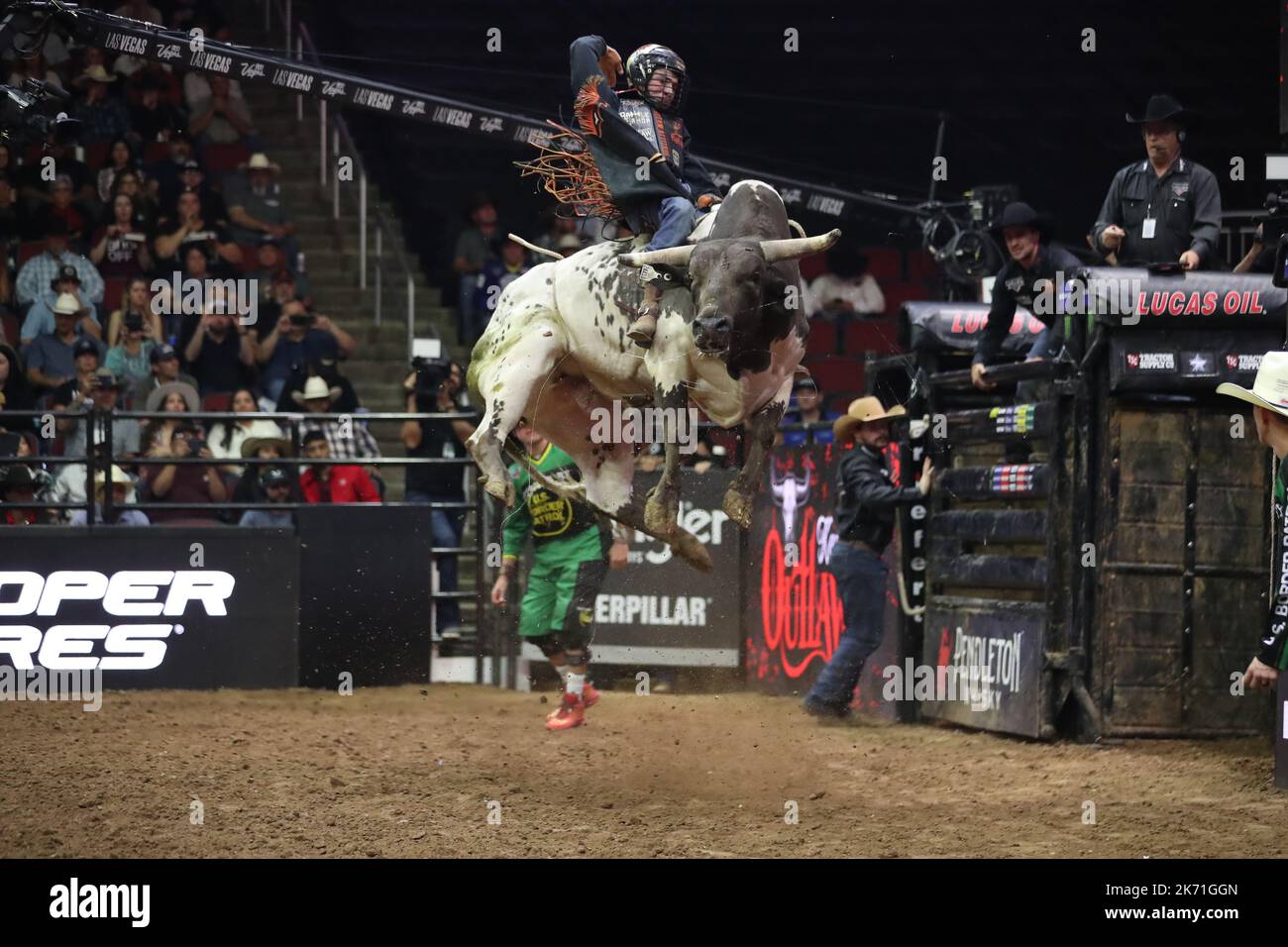 GLENDALE, AZ - OCTOBER 15: Rider Koltin Hevalow of the Kansas City ...