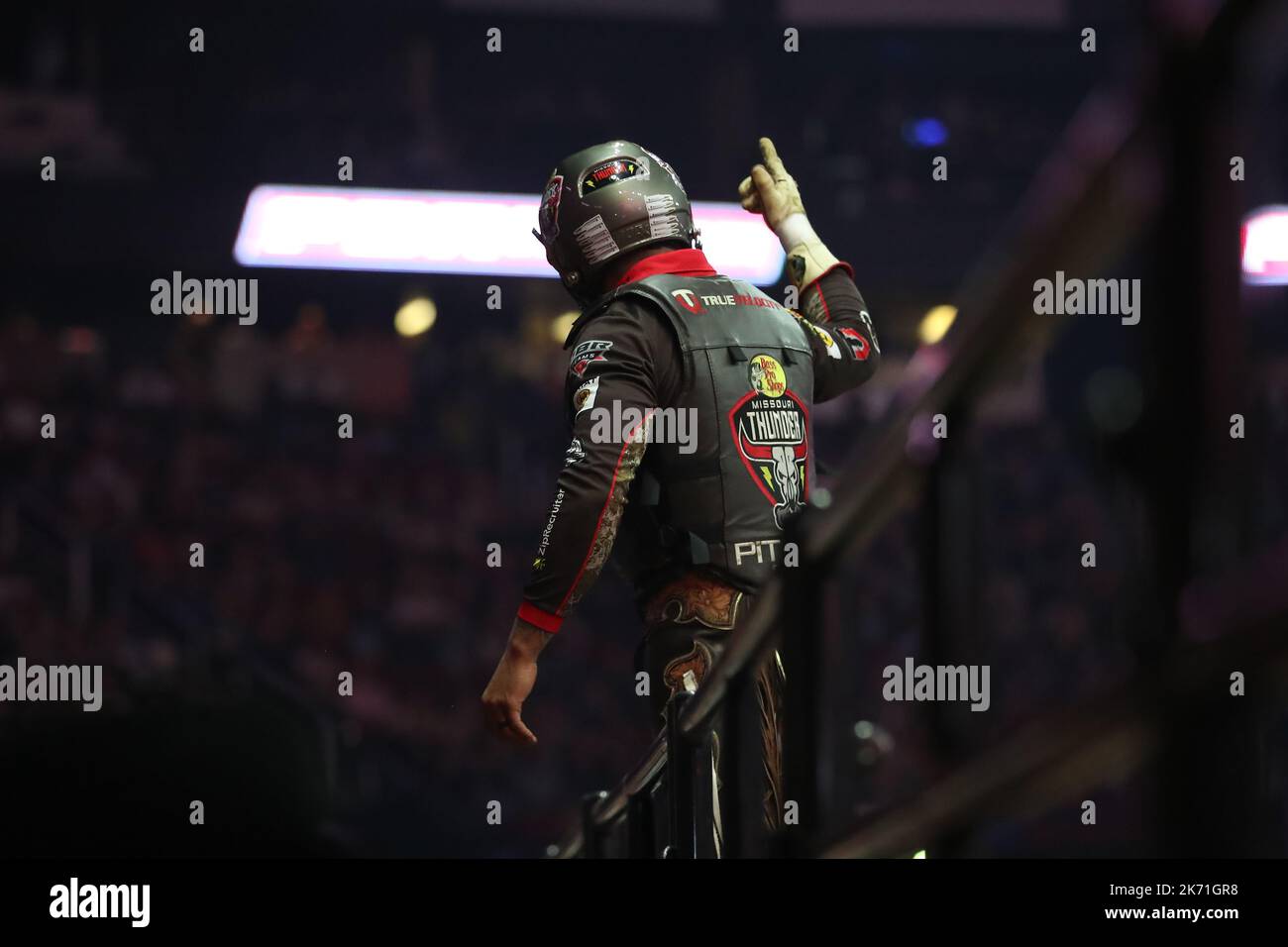 GLENDALE, AZ - OCTOBER 15: Rider Andrew Alvidrez of the Missouri ...