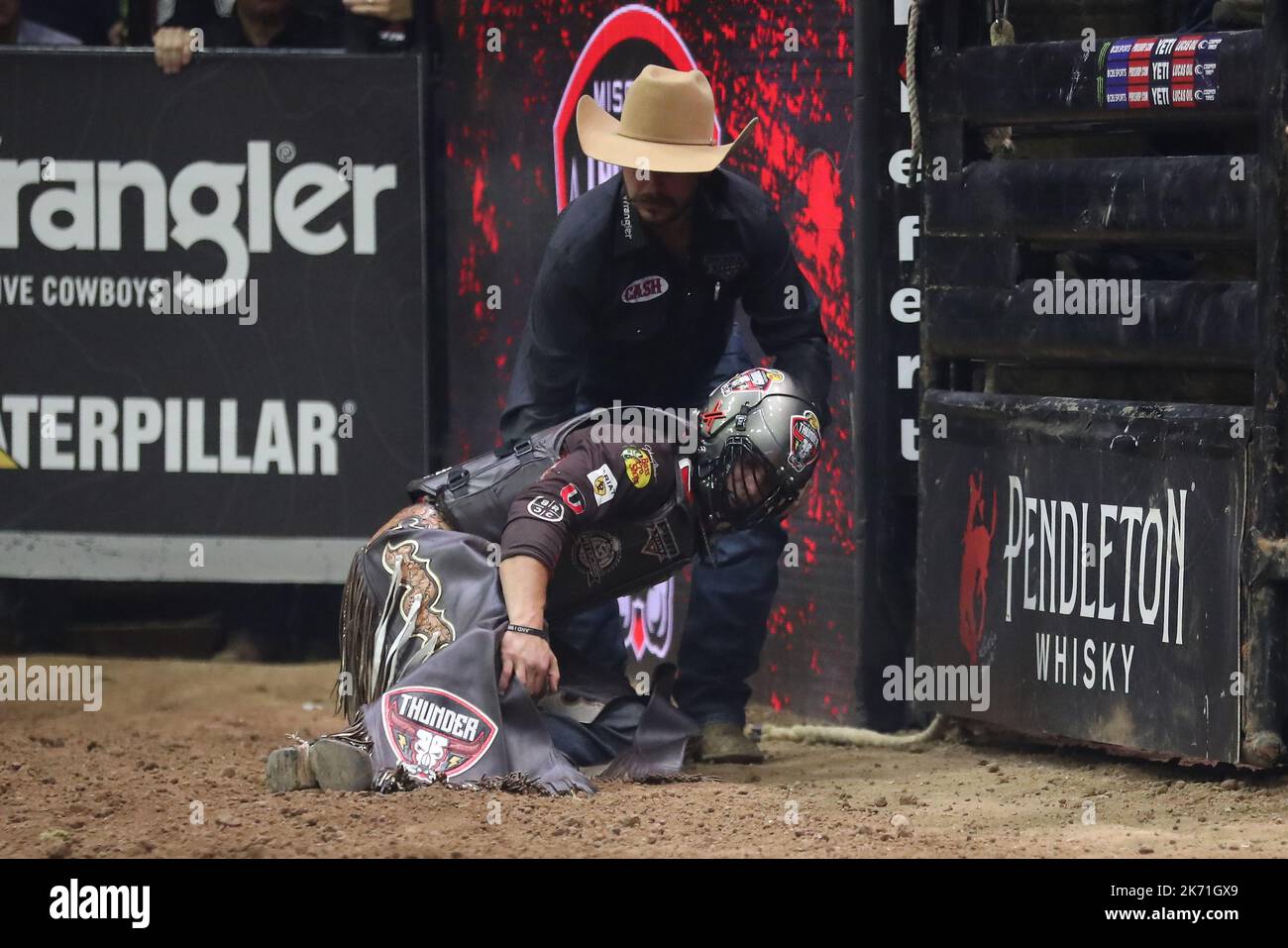 GLENDALE, AZ - OCTOBER 15: Rider Adriano Salgado of the Missouri ...