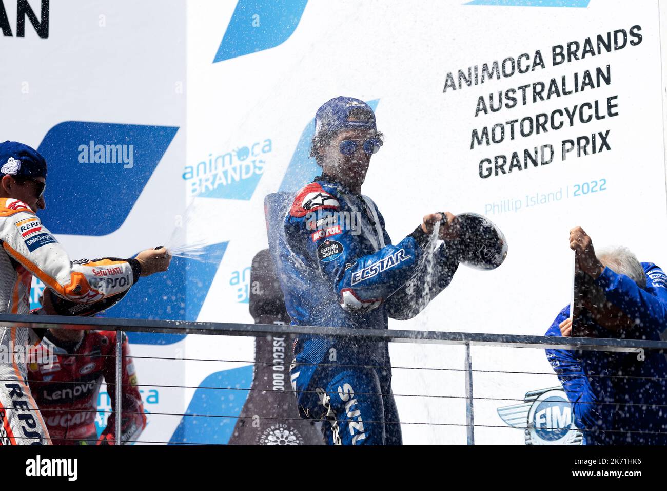 Phillip Island, Australia, 16 October, 2022. Alex Rins of Spain on the ...