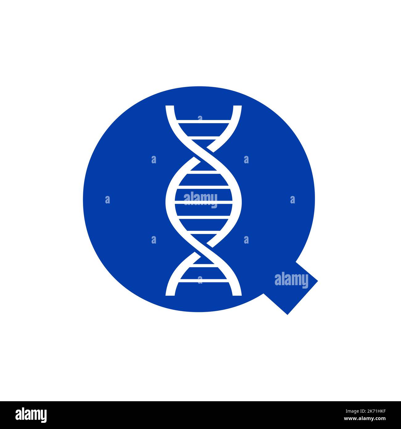 Initial Letter Q DNA Logo Concept For Biotechnology, Healthcare And ...