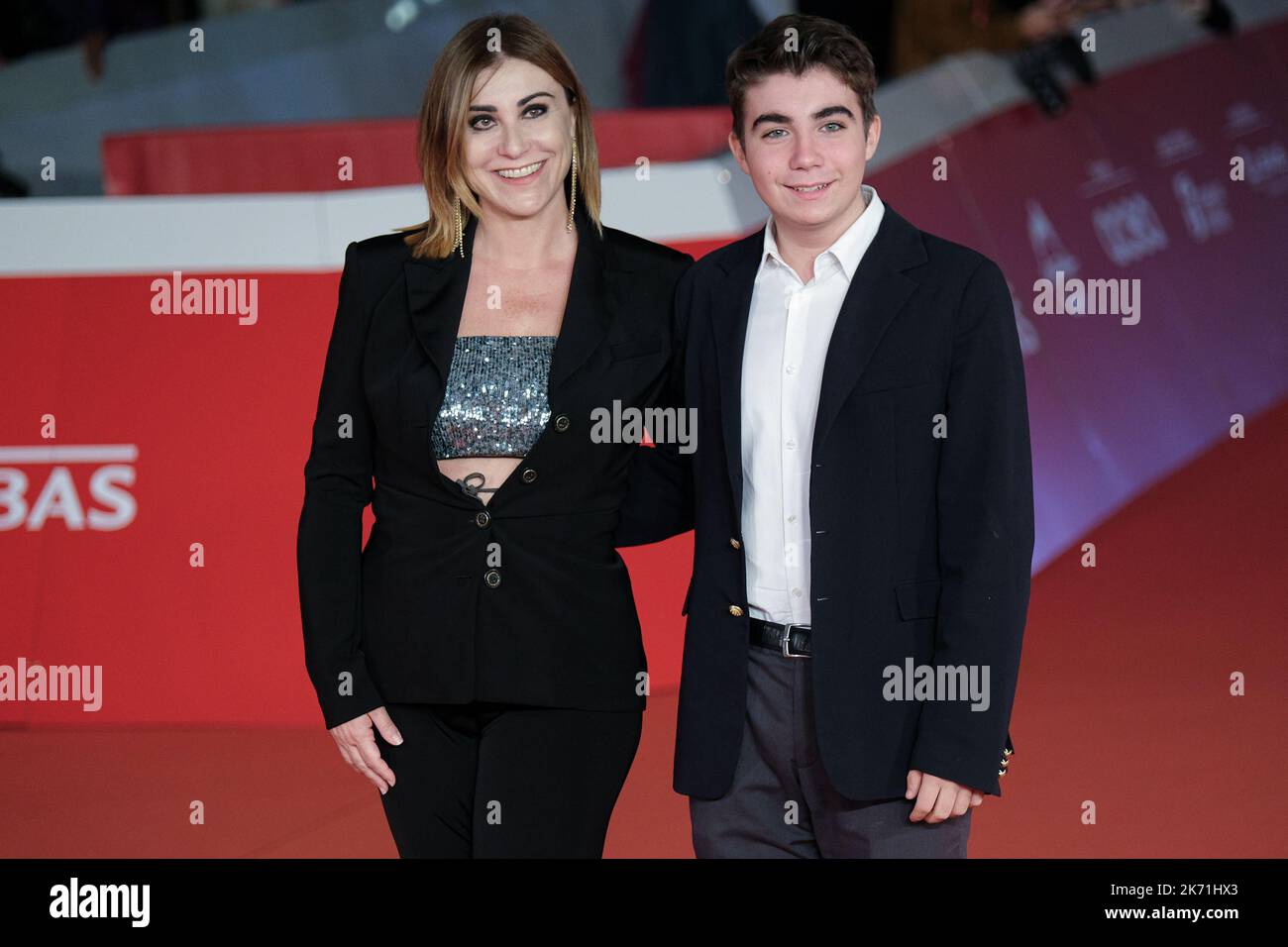 The producer Manuela Cacciamani with her son Riccardo Chiappo for "Il ...