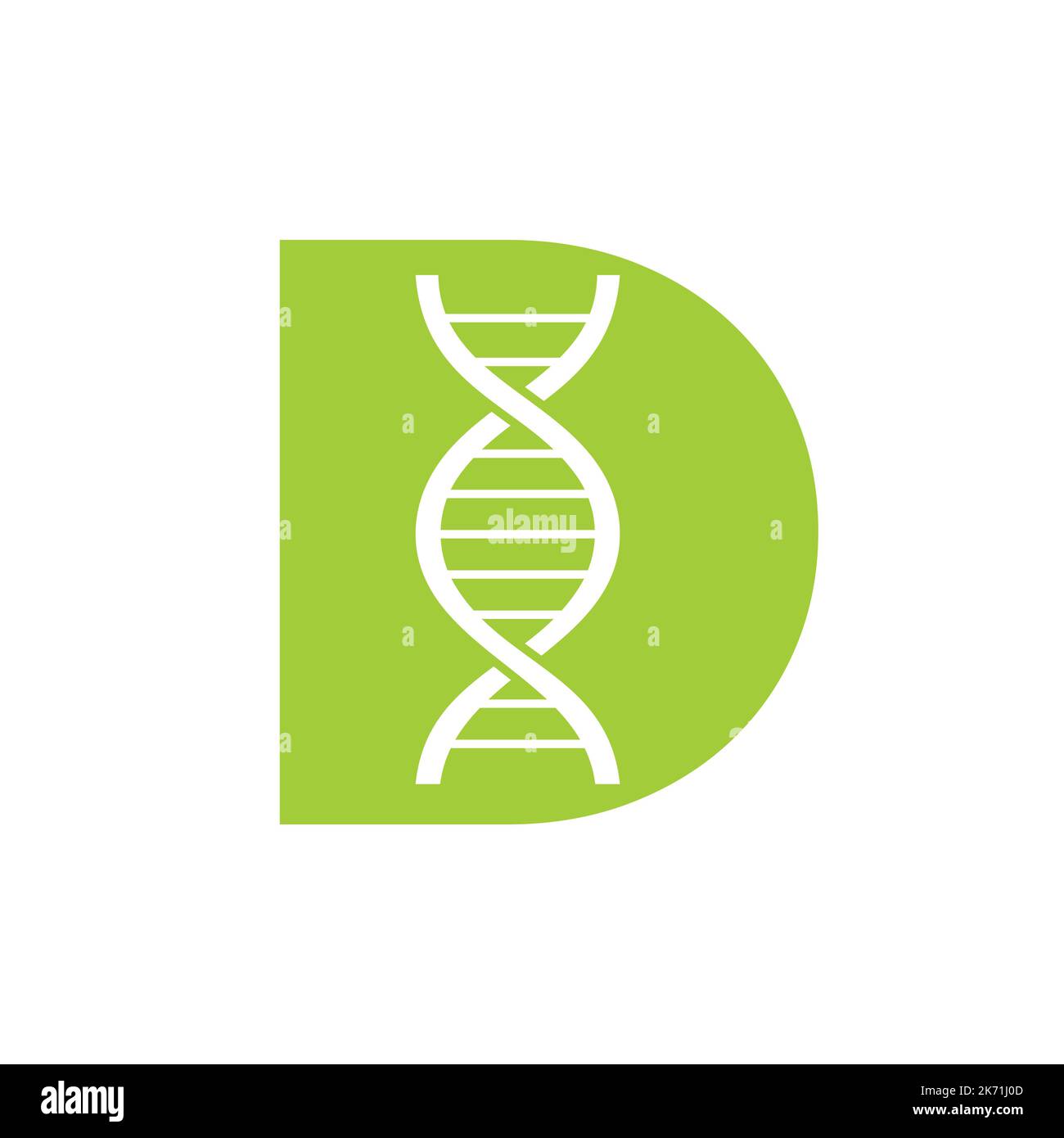 Initial Letter D DNA Logo Concept For Biotechnology, Healthcare And ...