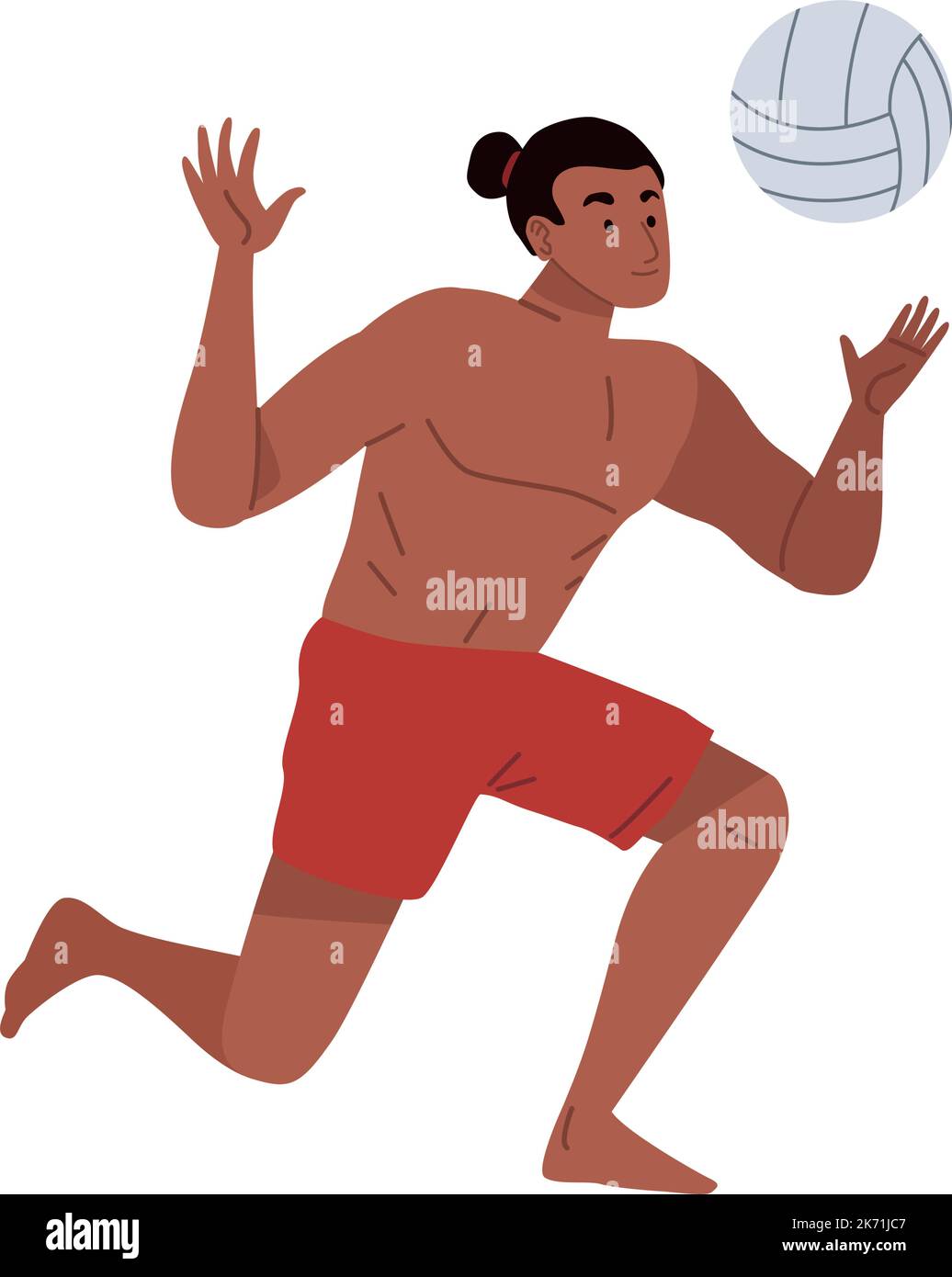 athletic male volleyball player Stock Vector Image & Art - Alamy