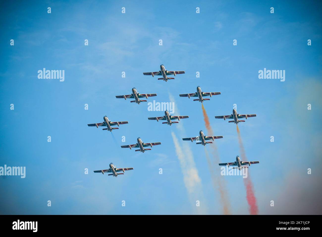 Pozzuoli, Italy. 16th Oct, 2020. The Frecce Tricolori National ...