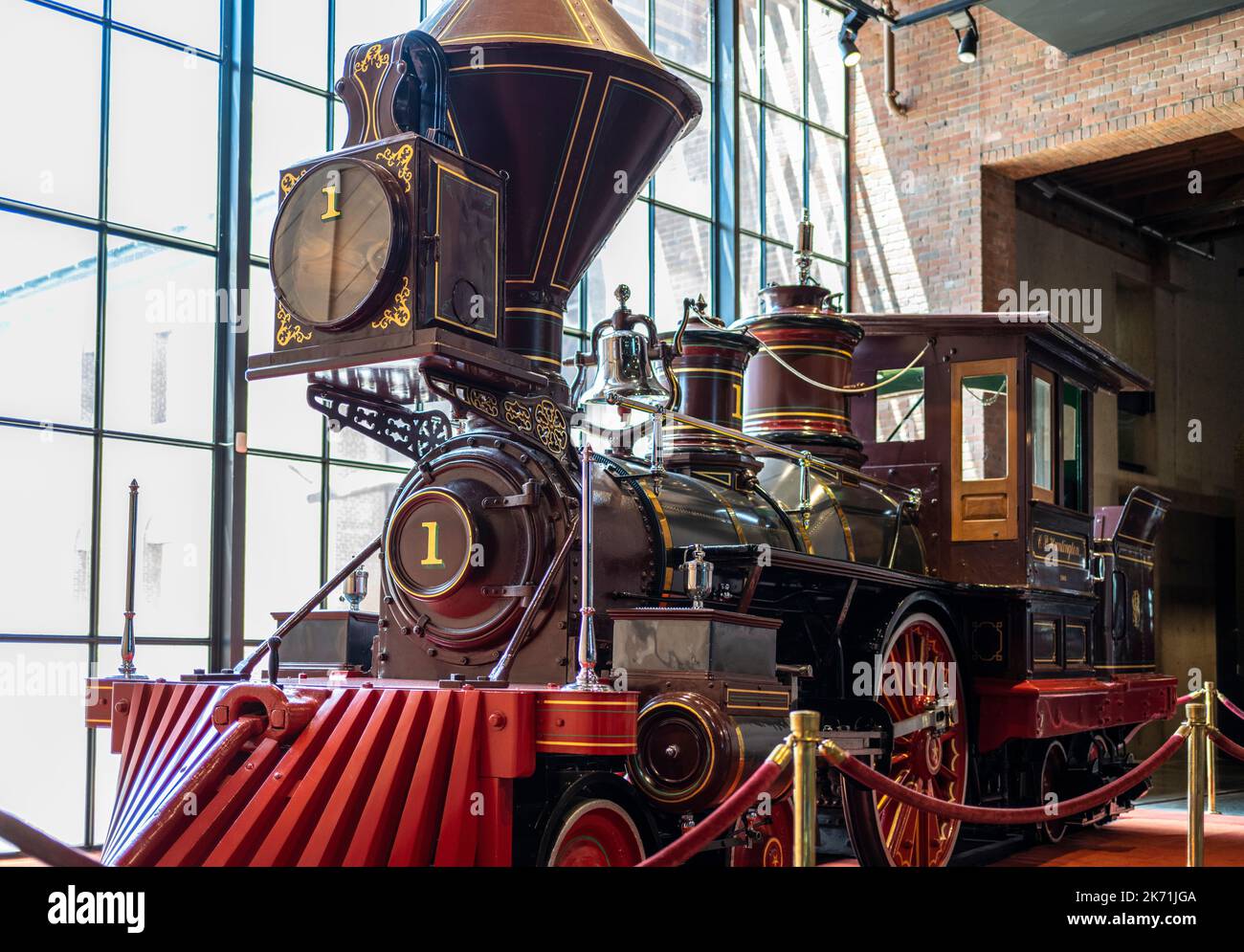 C.P. Hunnington Southern Pacific Railroad locomotive number 1 Stock ...