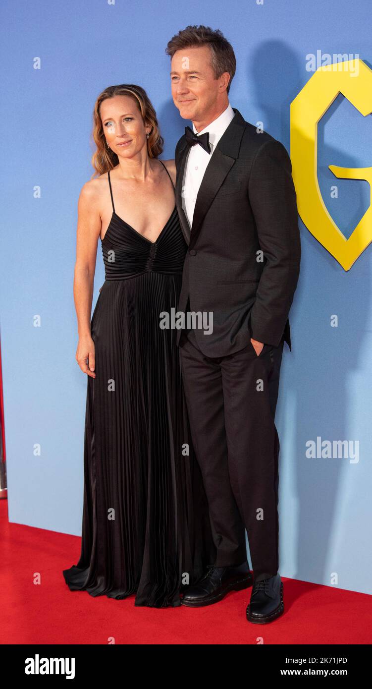 London, UK. 16th Oct, 2022. Shauna Robertson and Edward Norton attend ...