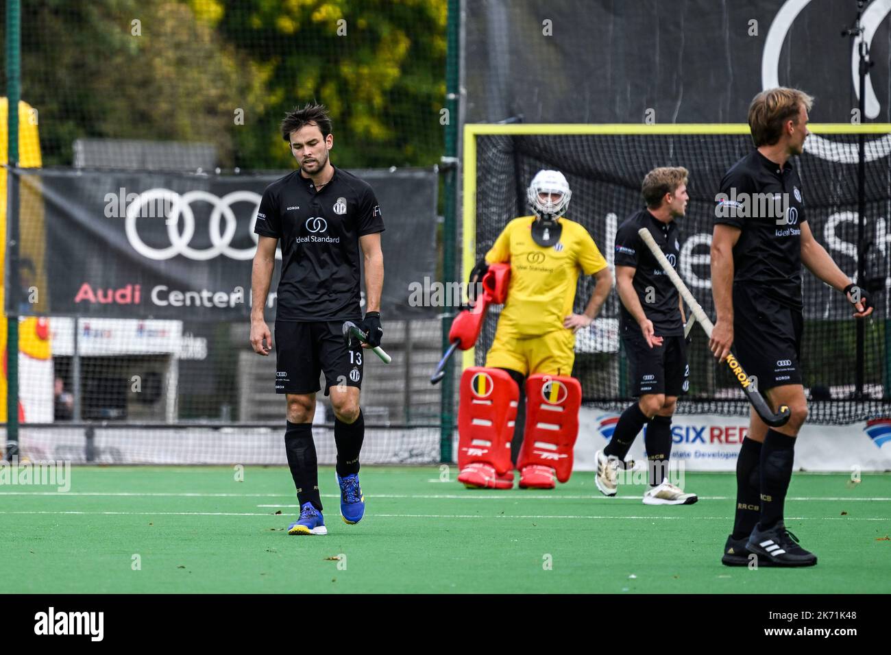 Racing's Alexis Cayphas shows defeat during a hockey match between ...