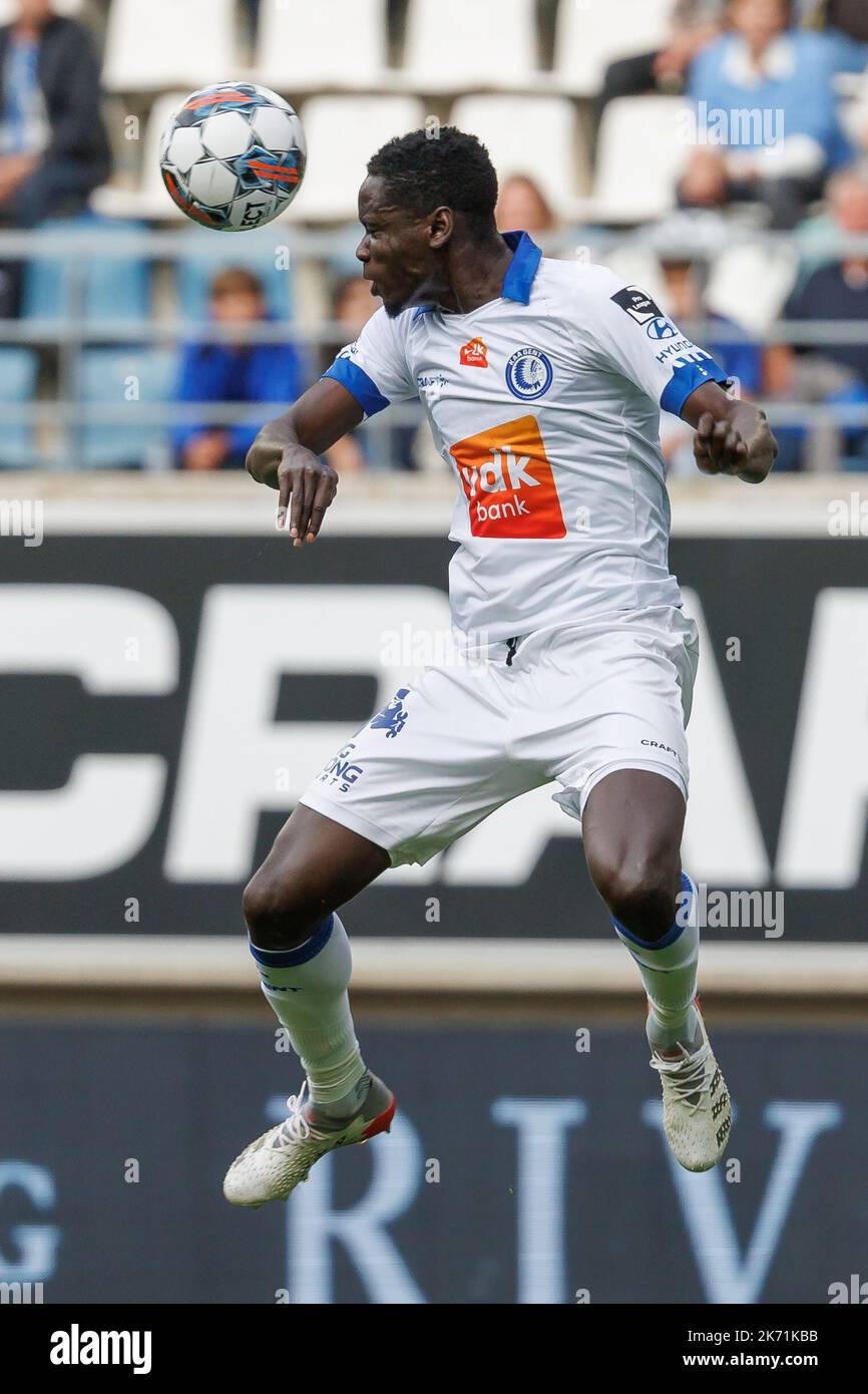 Gent's Joseph Okumu pictured in action during a soccer match between ...