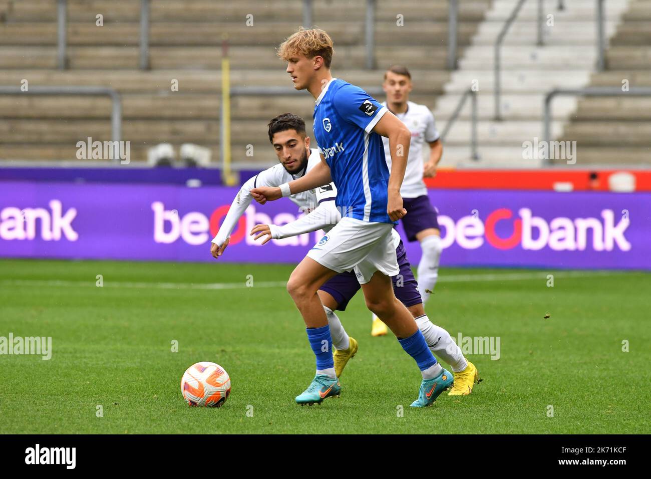 RSCA Futures' Anouar Ait El Hadj and Jong Genk's Nolan Martens pictured ...