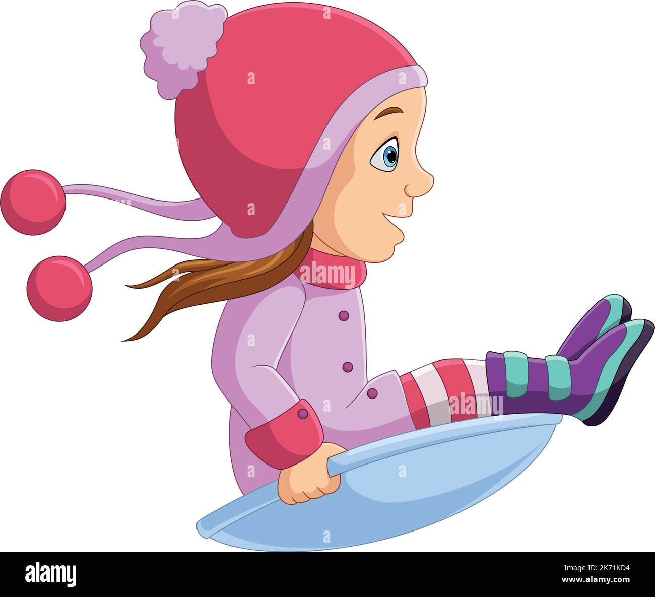 Cartoon little boy in winter clothes with big snowball Stock Vector ...