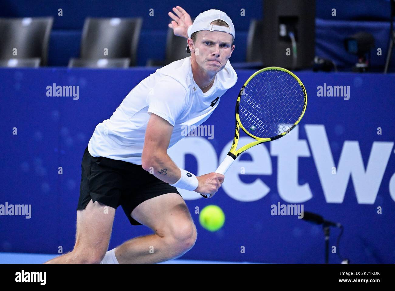 Dutch Jesper De Jong pictured in action during the qualification game ...