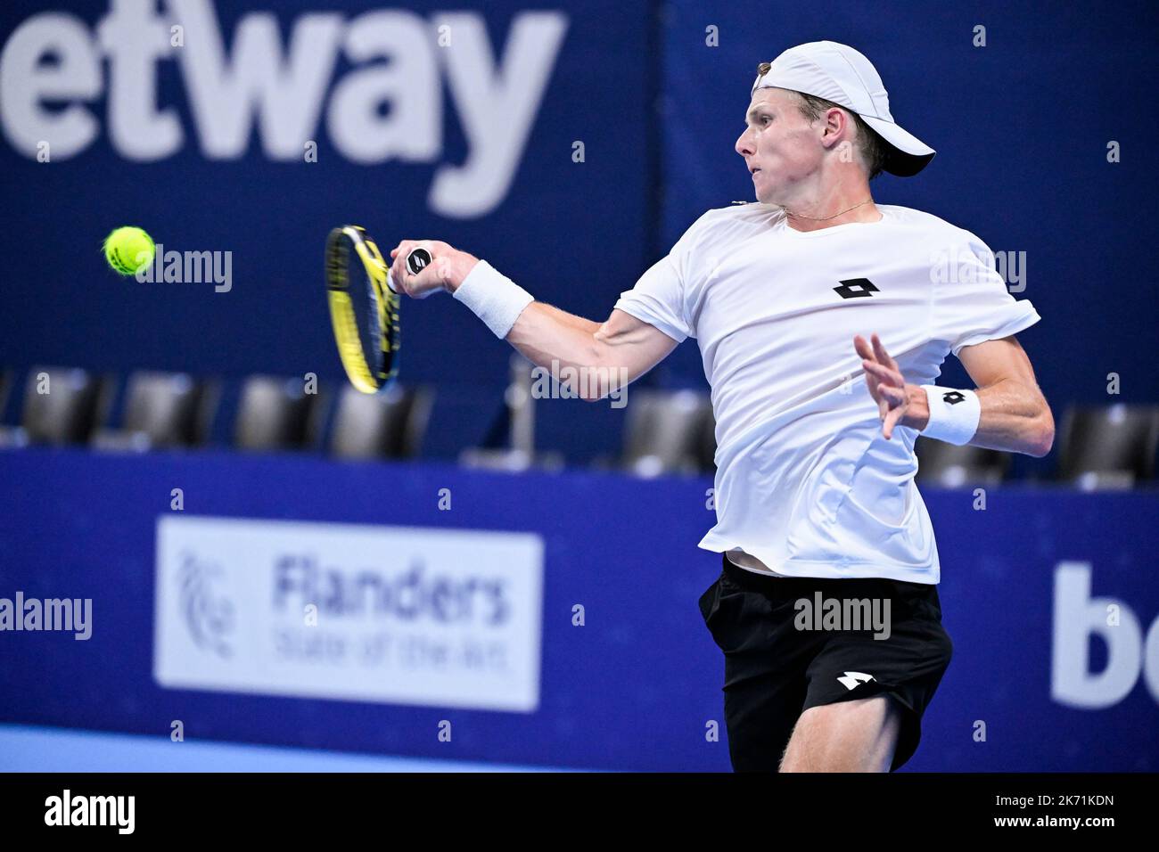 Dutch Jesper De Jong pictured in action during the qualification game ...