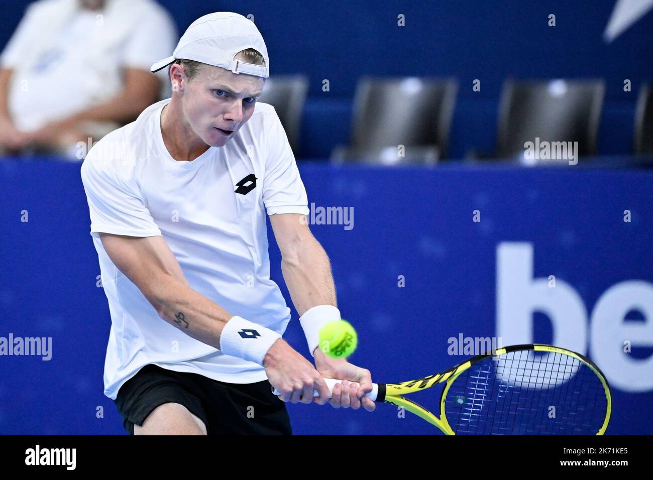 Dutch Jesper De Jong pictured in action during the qualification game ...