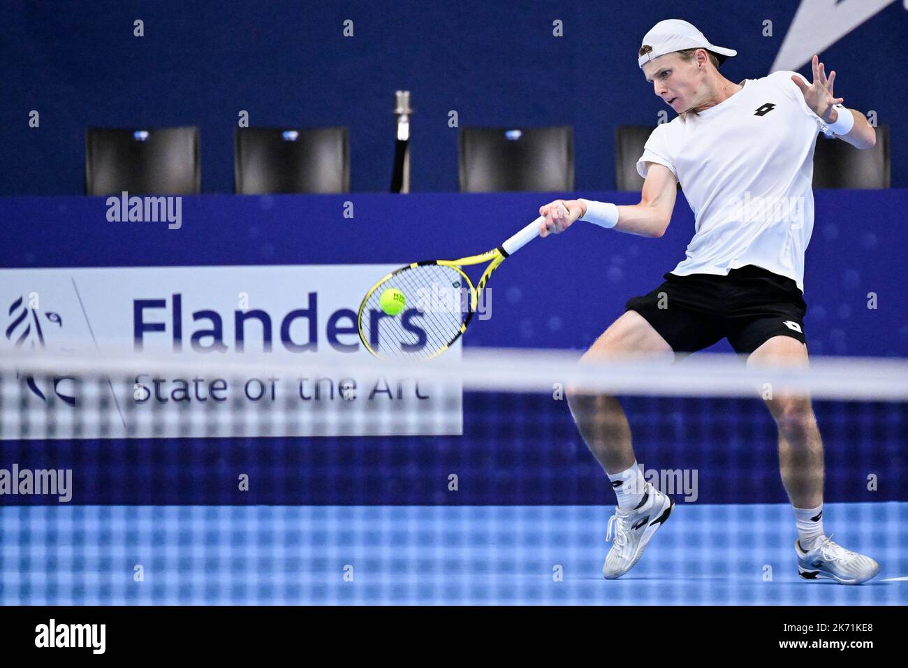 Dutch Jesper De Jong pictured in action during the qualification game ...