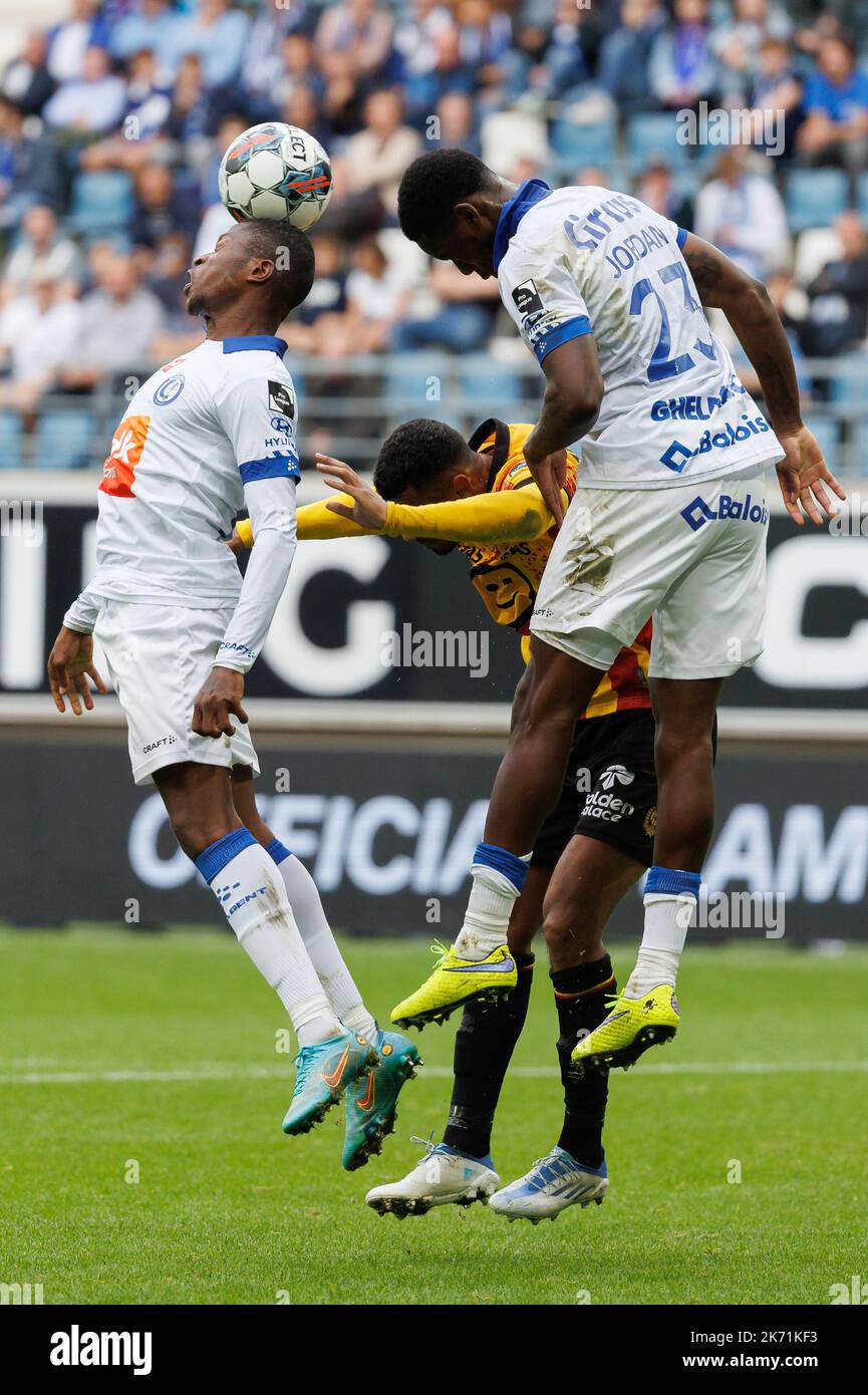 Gent's Mathias Nurio Fortuna and Gent's Jordan Torunarigha pictured in ...