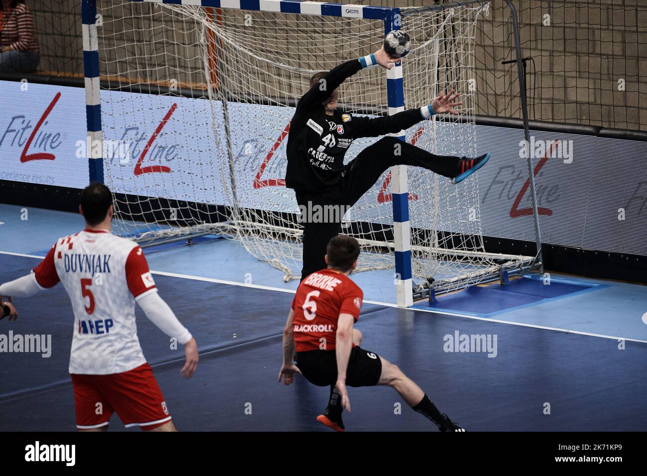 This handout picture shows Croatian's Dominik Kuzmanovic pictured ...