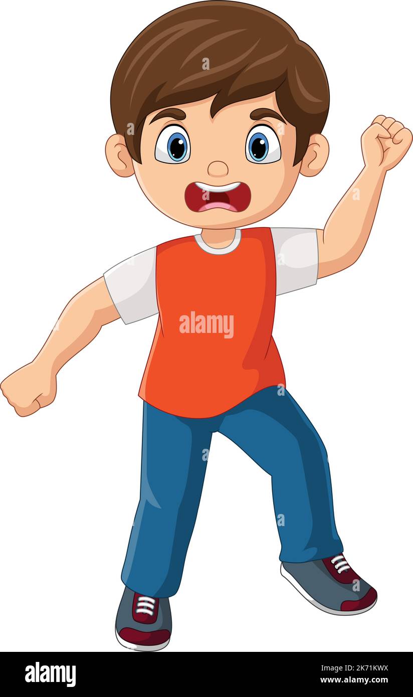 Cute cartoon frustrated boy character Stock Vector Images - Alamy