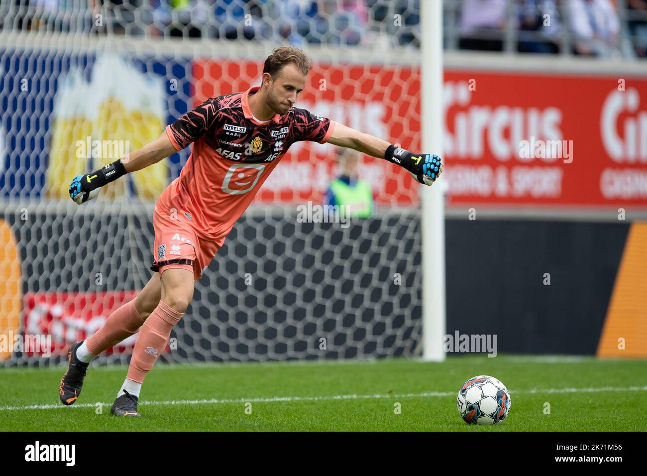 Mechelen's goalkeeper Gaetan Coucke pictured in action during a soccer ...