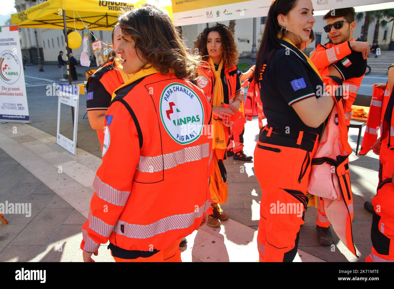 Pagani, Salerno, Italy - October 16, 2022 : The Civil Protection ...