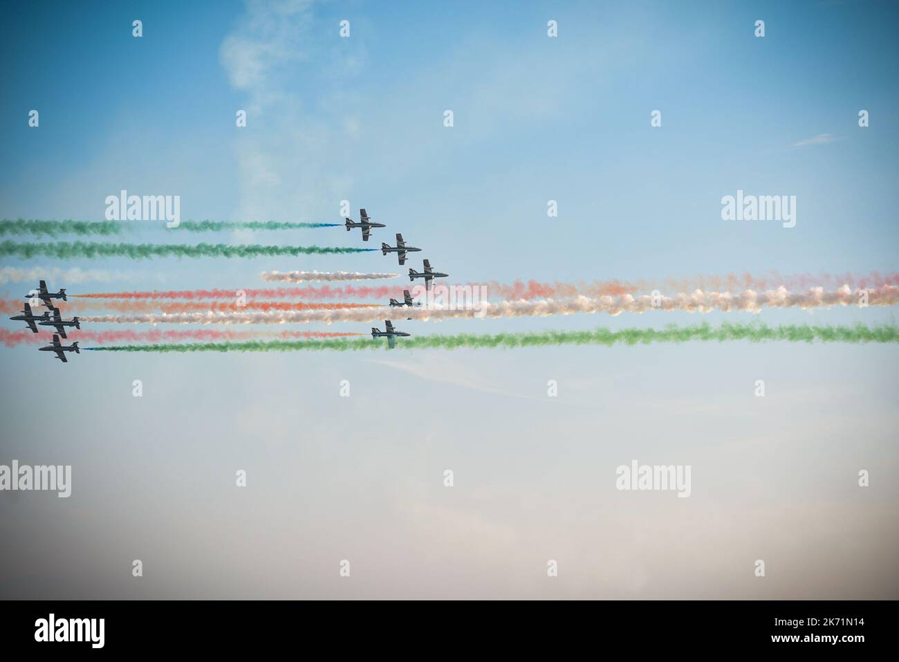 Pozzuoli, Italy. 16th Oct, 2020. The Frecce Tricolori National ...