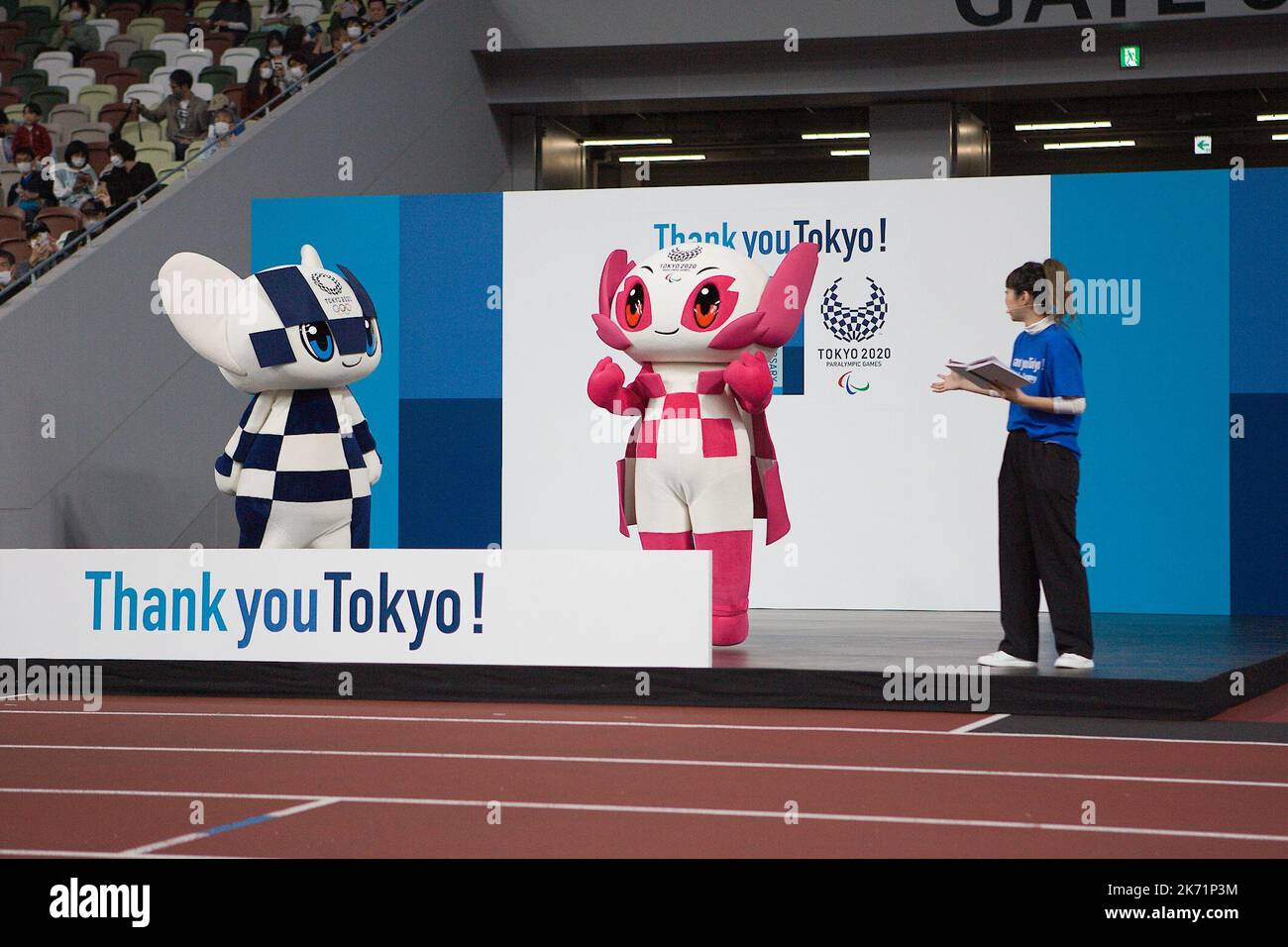 (L-R) Tokyo Olympic 2020 Mascot Miraitowa and Someity. OCT 16, 2022 - Thank you Tokyo! Festival ...
