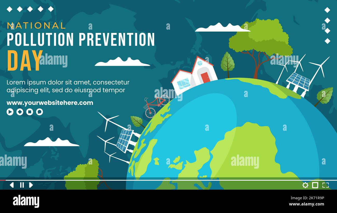 National Pollution Prevention Day Thumbnail Flat Cartoon Hand Drawn ...