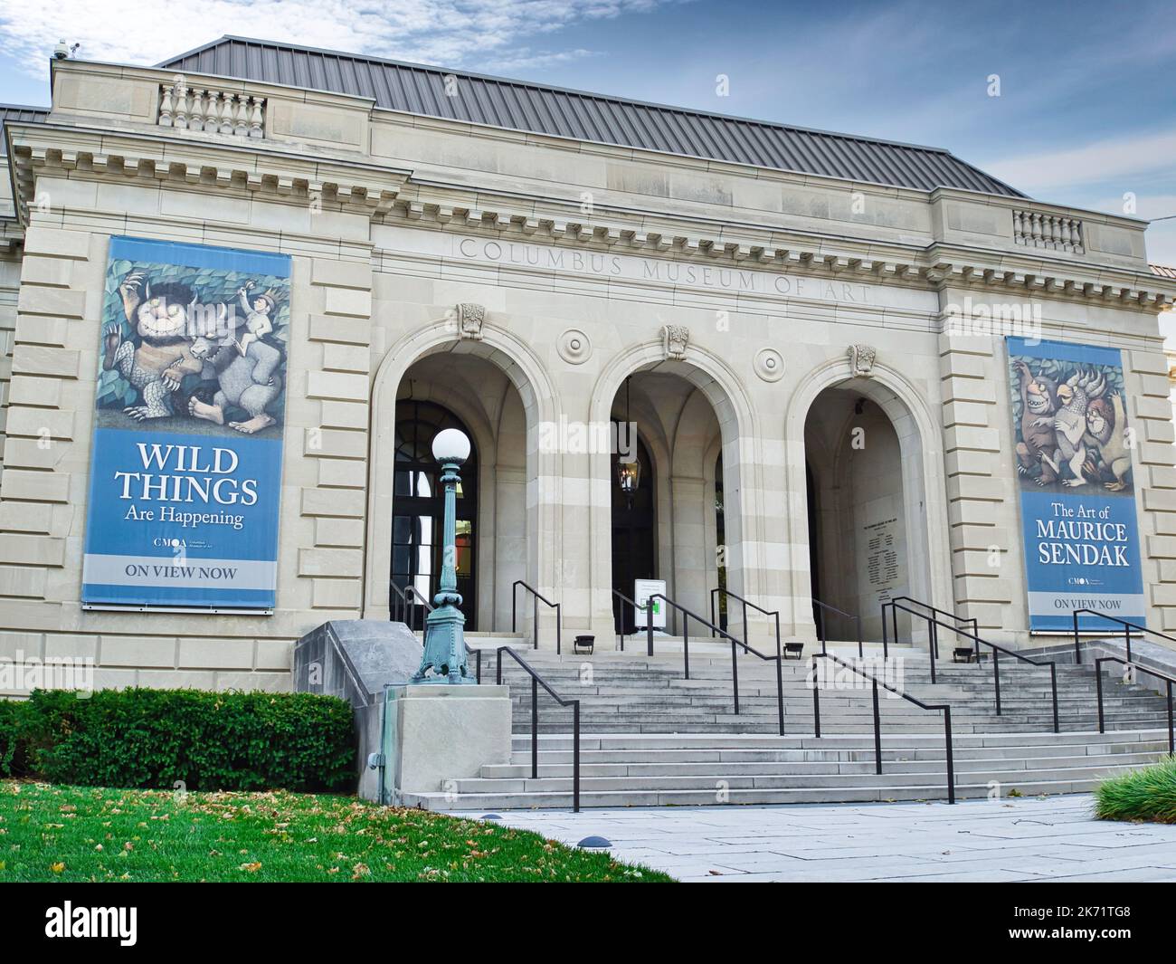 Columbus Museum of Art CMOA historic building Wild Things exhibit Stock ...