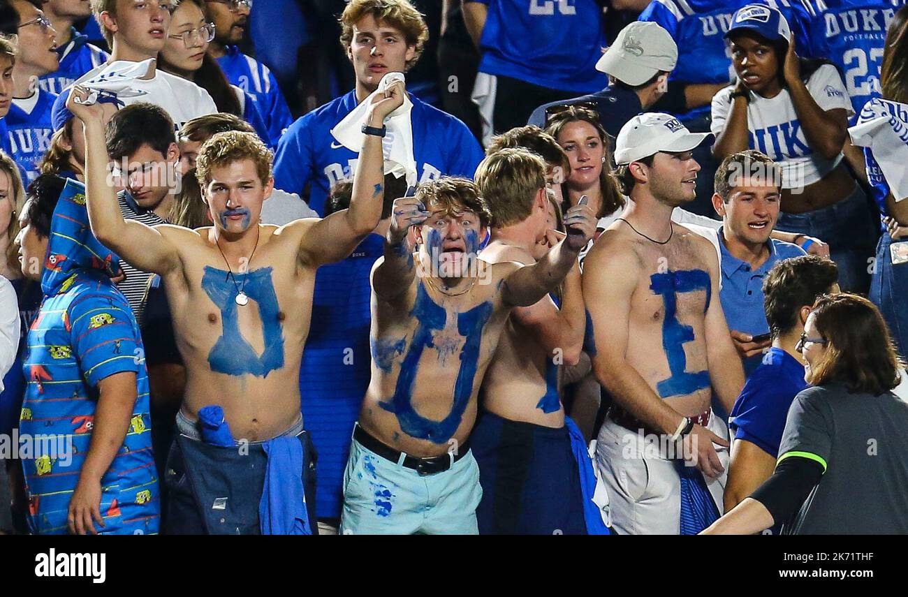 October 15, 2022: Duke fans. NCAA football game between University of ...