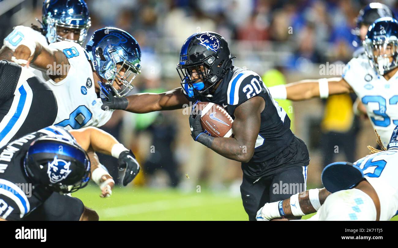 October 15, 2022: Duke University sophomore Jaquez Moore (20) runs ball ...