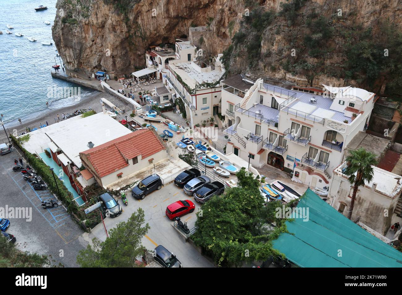 Praiano - Marina di Praia dalla litoranea Stock Photo - Alamy