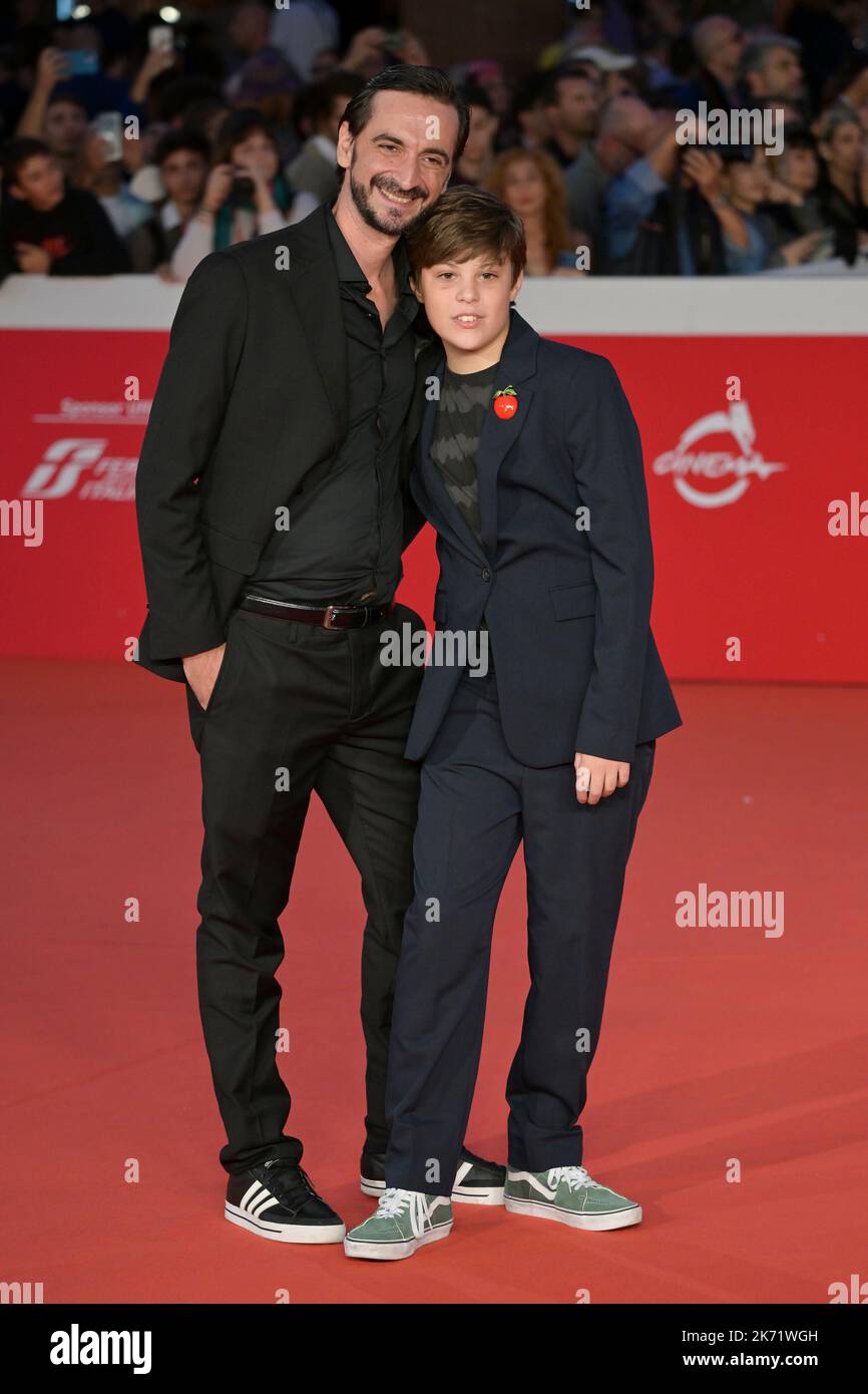 Luigi Credentino (l) and Pietro Valeri (r) attend the red carpet of the ...