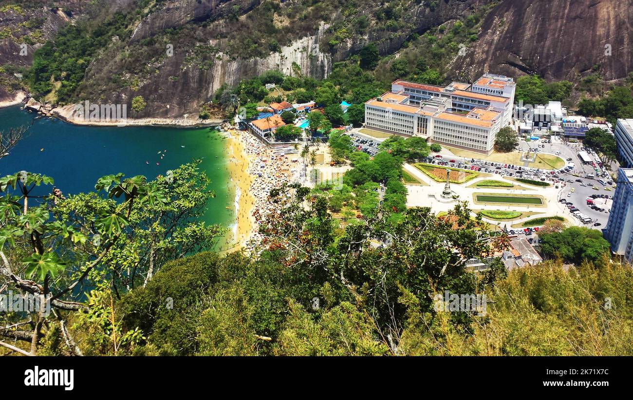 Rio de Janeiro, Brazil - 10.31.2014 - Areal view of a famous Copa ...