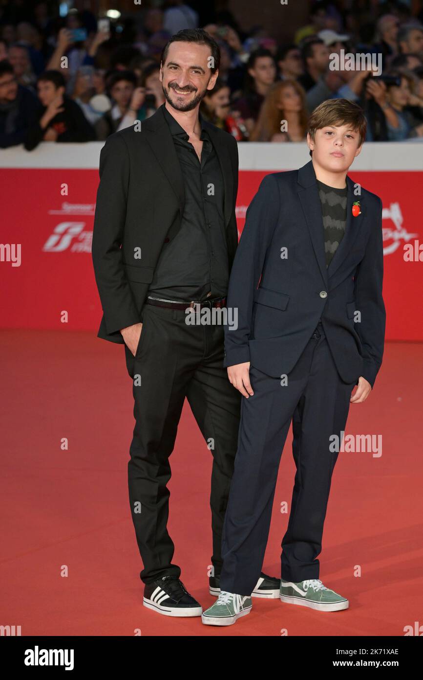 Luigi Credentino (l) and Pietro Valeri (r) attend the red carpet of the ...