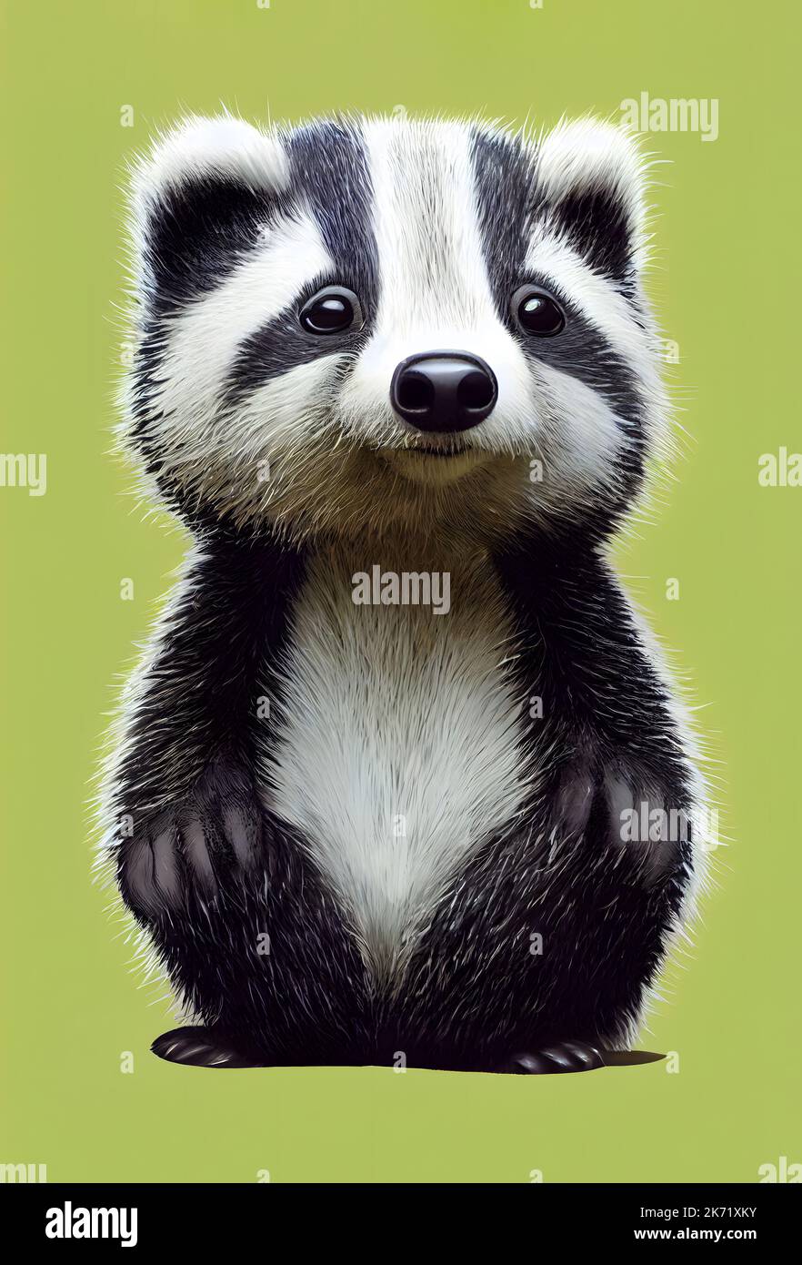 Badger face paint hi-res stock photography and images - Alamy