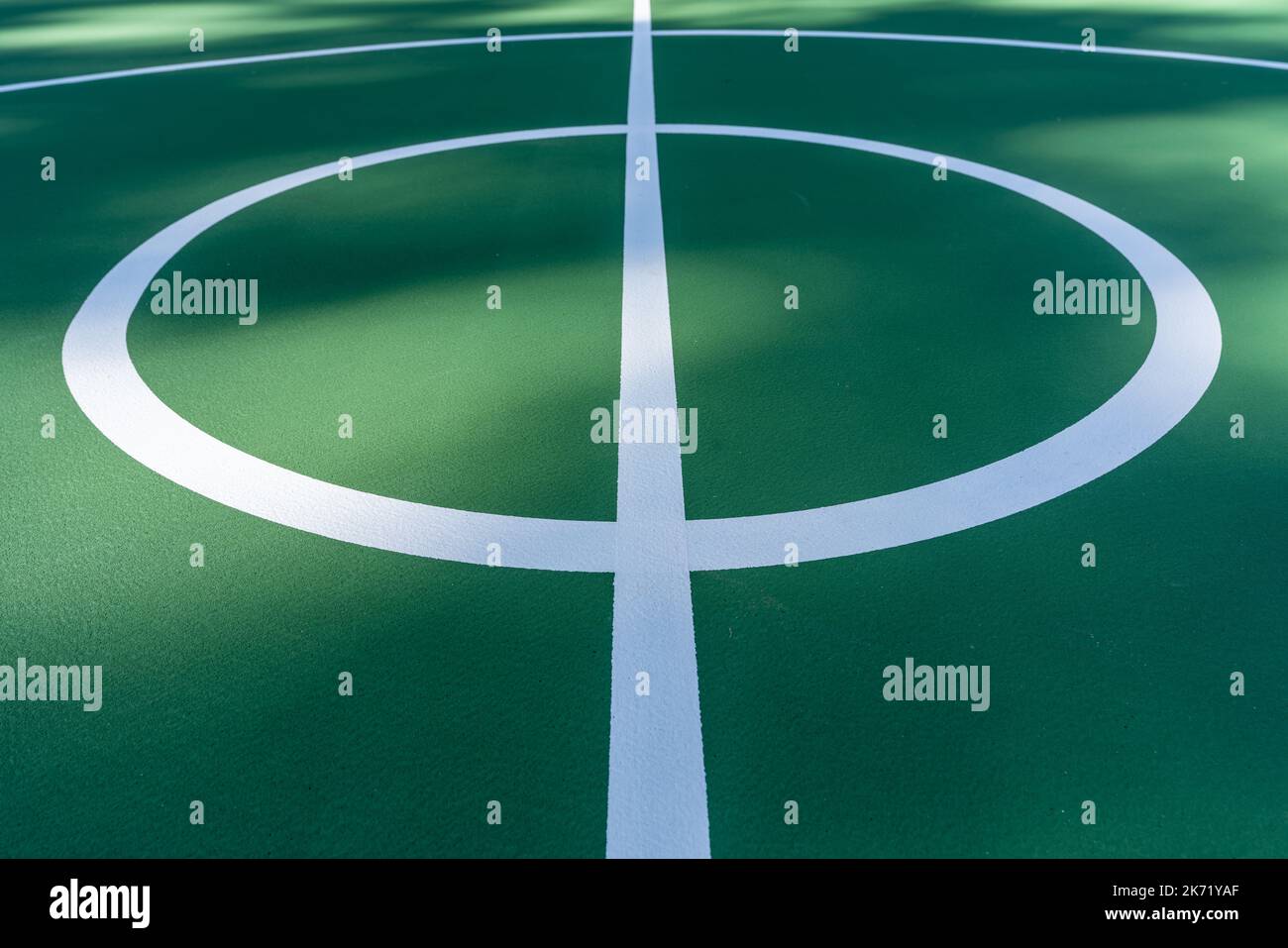 Interesting green outdoor basketball court at school playground Stock ...