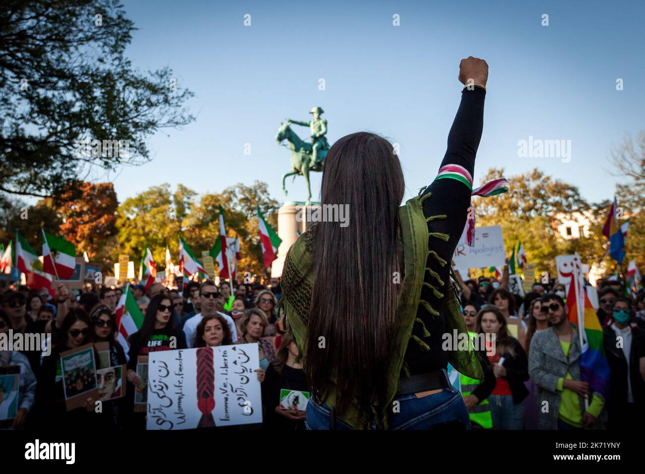 Washington, United States. 15th Oct, 2022. Mariam Ashfar leads a ...
