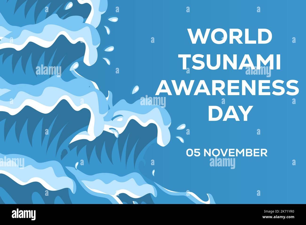 world tsunami awareness day 5 november illustration background Stock Vector Image & Art - Alamy