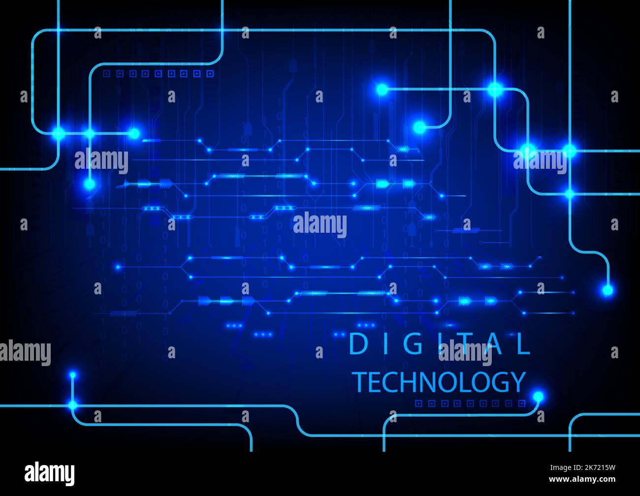 Vector illustration Hi Technology style line digital glow abstract ...