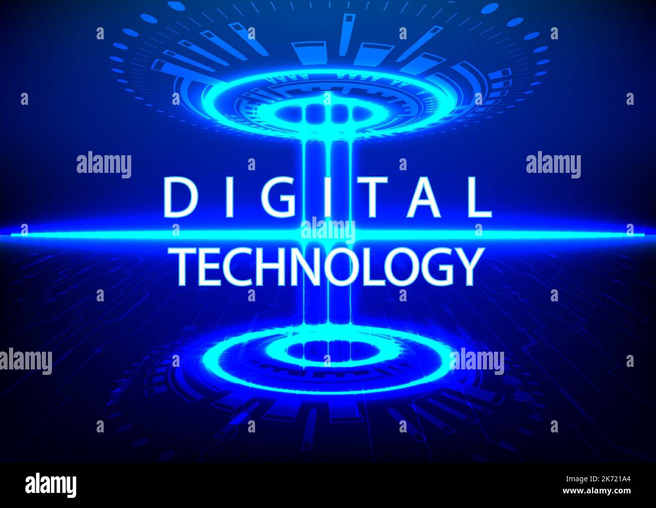 Vector illustration Hi Technology style line digital glow abstract ...